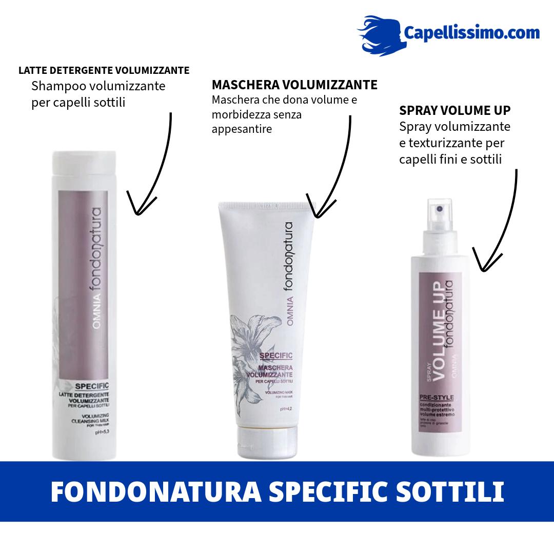 Fondonatura Specific Sottili. Prodotti professionali capelli fini e piatti – capellissimo.com